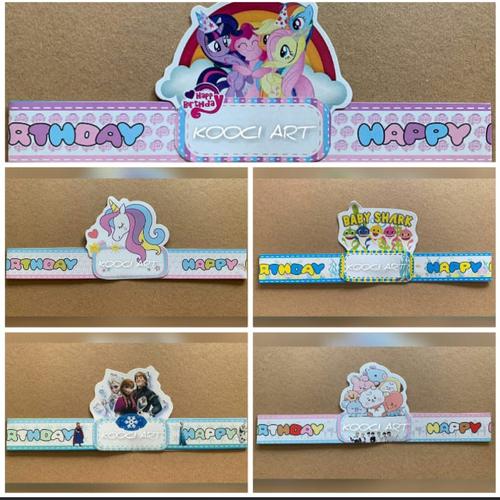 Jual Topi pesta ulang tahun anak/topi ultah karakter kartun anak/unik ...