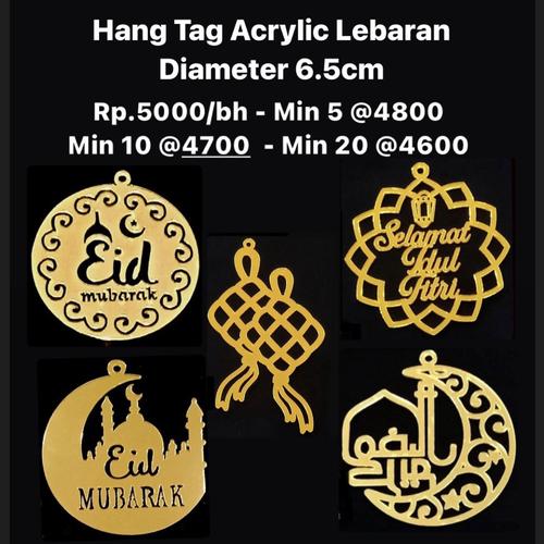 Jual Hang Tag Acrylic Lebaran / Idul Fitri / Eid Mubarak - Motif ...