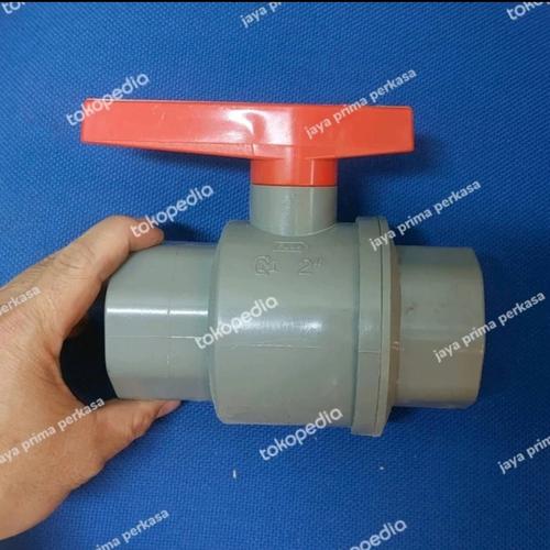 Jual Ball Valve pvc drat 1 1/2" inch / Ball valve pvc drat dalam 1,5 ...