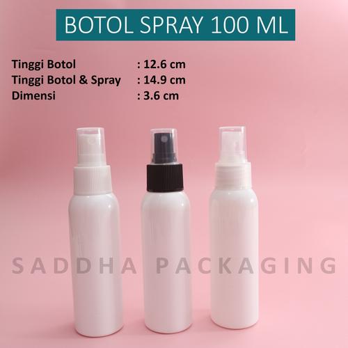 Jual Botol Spray 100ml PUTIH Botol 100ml Spray PUTIH PET TEBAL - SPRAY ...