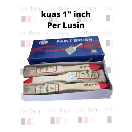 Jual PER LUSIN Kuas Cat 633 Gagang Kayu 1" inch PER 1 LUSIN 12 PCS ...