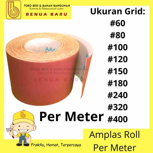 Jual Amplas Meteran / Amplas Roll Meteran 60 80 100 120 150 180 240 320 ...