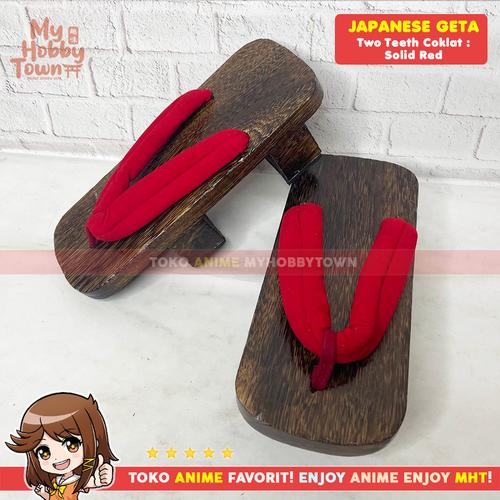 Jual Geta Two Teeth Hitam Tradisional : Solid Red Strap Merah Sandal ...