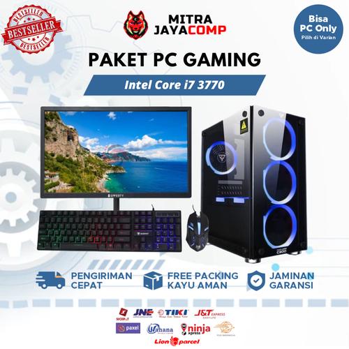 Jual PC Gaming Fullset core i7 3770 monitor 24 inch gtx 1650 full set ...