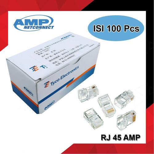 Jual KONEKTOR RJ45 AMP CAT5e connector Lan RJ45 TYCO ISI 100 pc Jack ...