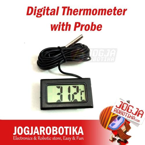 Jual Mini Digital Thermometer Termometer + Waterproof Probe Kabel ...