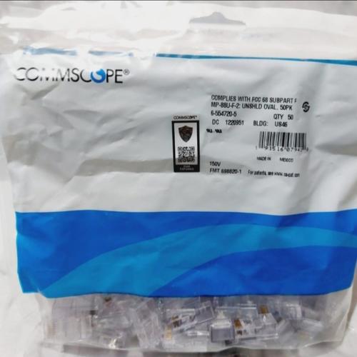 Jual AMP Commscope Connector RJ45 Cat5 RJ-45 Cat.5e Original PN:6 ...
