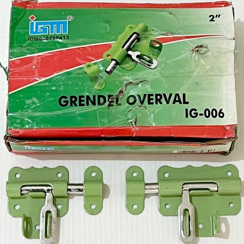 Jual [12PCS] Grendel Overval Hijau Overval Tempat Kunci Gembok IGM 2" 3 ...