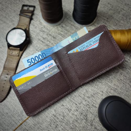 Jual Dompet Pria Kulit Sapi Asli genuine leather wallet handmade dark ...