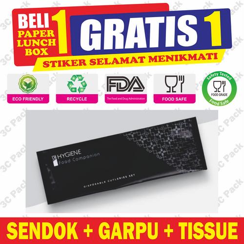 Jual Sendok plastik set higienis steril garpu tissue - Hygiene, Sendok ...
