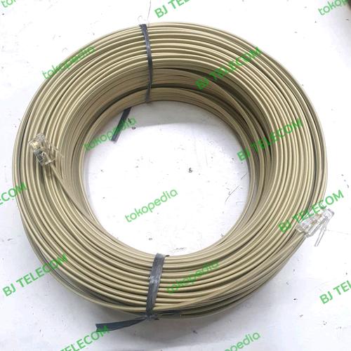 Jual kabel line telepon 70 meter 4pin / kabel telepon rj11 70m siap ...