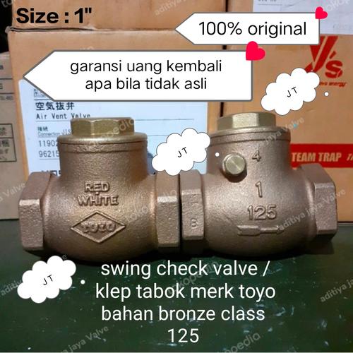 Jual swing check valve toyo 1" brass class 125 - Kab. Tangerang - jaya ...