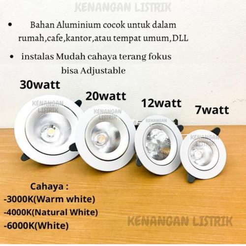 Jual Lampu sorot COB Spotlight Downlight LED COB inbow - 7WATT 6000K - Jakarta Barat - Kenangan ...