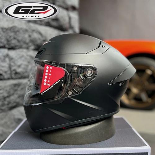 Promo Helm G2 Prestige Full Face Single Visor Solid Hitam Doff SNI ...