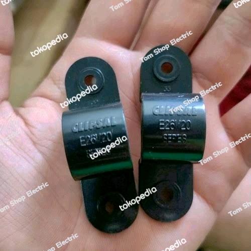 Jual Klem Pipa 20mm Clipsal / Klem Pipa 20mm Clipsal Hitam / Klem ...