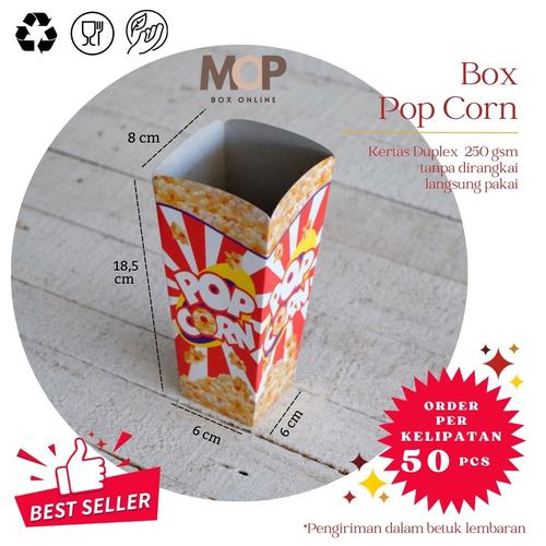 Jual 50pcs Dus Kotak POPCORN pop corn - Kota Surabaya - Mop Box Online ...