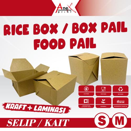 Jual FOOD PAIL FOODGRADE ECO KRAFT | BOX PAIL | RICE BOX | UKURAN S / M ...