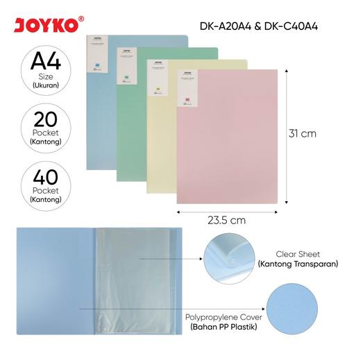 Jual Document Keeper Clear Holder Map File / Folder JOYKO DK A4 Pastel ...