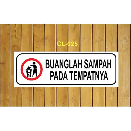 Jual STIKER RAMBU BUANG SAMPAH / BUANG SAMPAH PADA TEMPATNYA/8.4 CM X ...