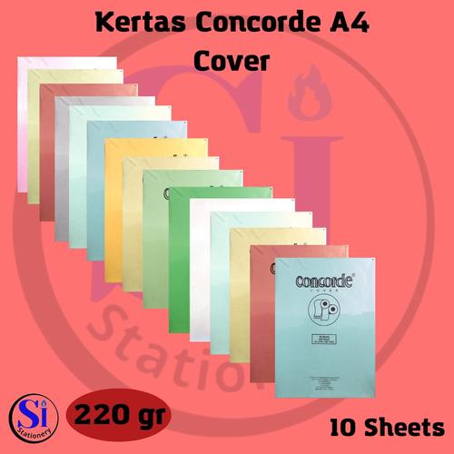 Jual Kertas Concorde A4 220Gsm Isi 10 Sheet - 1. White 80230 - Jakarta ...