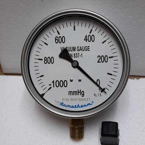 Jual low vacuum gauge dial 150mm range -1000mmhg type bottom conection ...