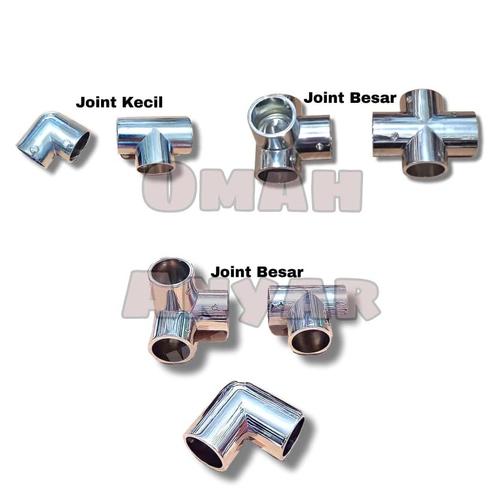 Jual Sambungan Pipa Bulat Stainless SS Aluminium 1" inch 2,5cm Joint T ...