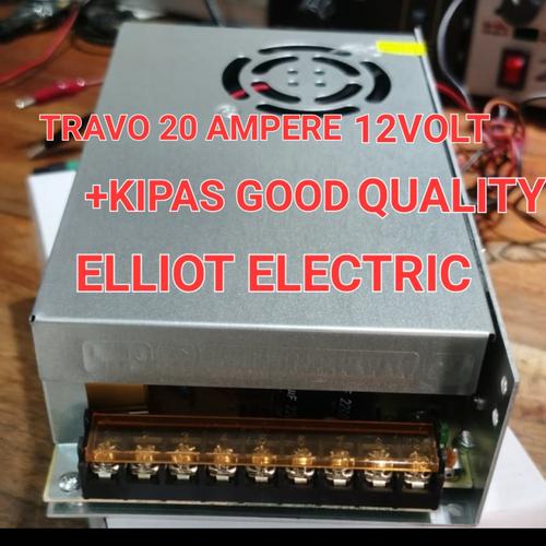Jual POWER SUPPLY 20A + KIPAS TRAVO LED 20 AMPERE 12V 12 VOLT 20 A ...