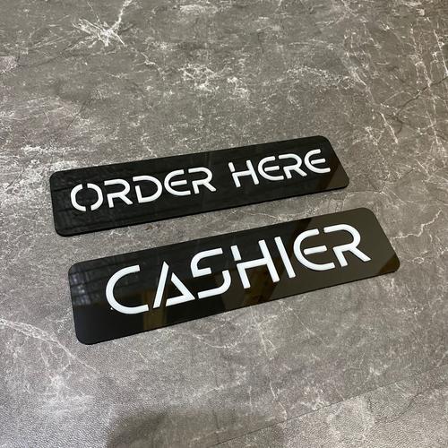 Jual Signage Order Here Cashier Akrilik Timbul - Laser Cut - Cashier ...