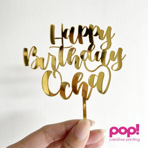 Jual cake topper custom nama akrilik - 15cm, plywood - Kota Semarang ...