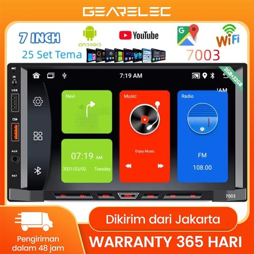 Jual 7 inch Head Unit Android 11 Double DIN Bluetooth WiFi GPS Radio FM ...