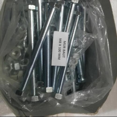 Jual Mur Baut putih galvanis M8 / Baut Mur Putih Galvanis M8 Murah - M8 X 50 - Jakarta Barat ...