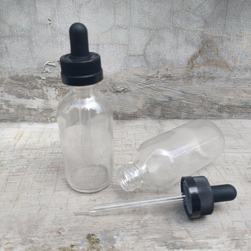 Jual Botol pipet kaca 60ml bening / botol pipet tetes essential oil ...