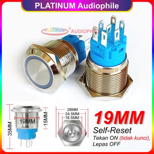 Jual Saklar On Off Stainless RGB LED Metal Push Button Switch RGB 16MM ...