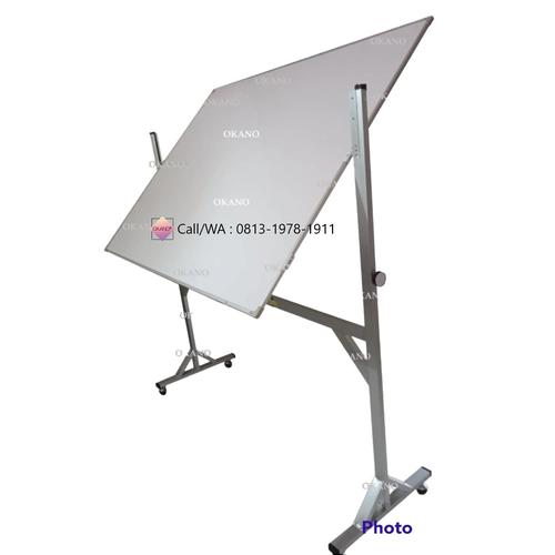 Jual Whiteboard / papan tulis Standing Double face ukuran 90 x 200 cm ...