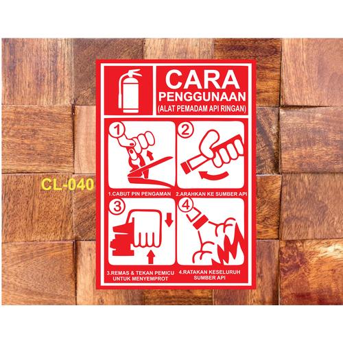 Jual STICKER CARA/PETUNJUK PENGGUNAAN APAR/15 CM X 21.5 CM - Kab ...
