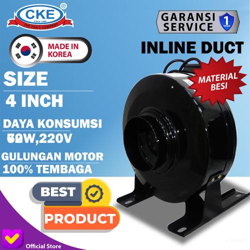 Promo Duct Inline DI-BIO-100-2SS-KJ 4 Inch Inline Fan Duct Blower Hisap ...