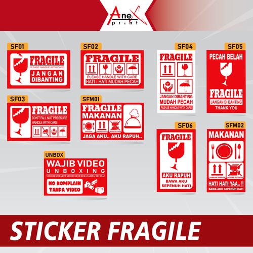 Jual STICKER LABEL FRAGILE PECAH BELAH / FRAGILE MAKANAN / STIKER ...