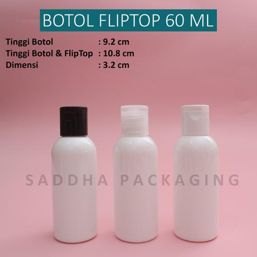 Jual Botol Fliptop 60ml PUTIH PET / Botol Lotion / Botol Sabun Shampoo - FLIPTOP PUTIH - Jakarta ...
