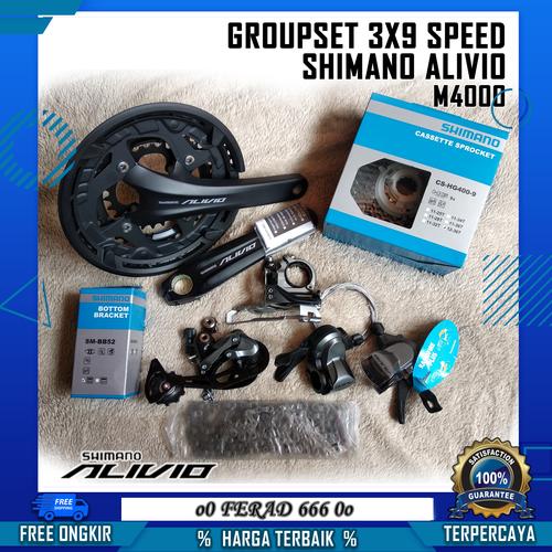 Jual Groupset Shimano Alivio M4000 3x9 Speed - Full GS 40T - Kota ...