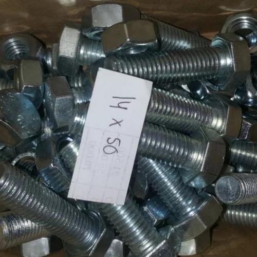 Jual Baut Mur Putih Galvanis /Mur + Baut Putih Galvanis Murah macam ukuran - M14 X 50 - Jakarta ...