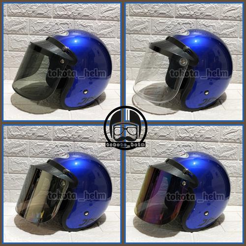 Jual HELM BOGO RETRO DEWASA MERK JPN ARC ORIGINAL WARNA BIRU CANDY ...