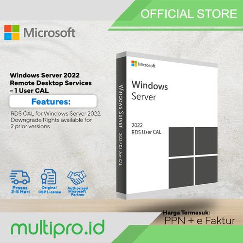 Promo Windows Server 2022 Remote Desktop Services - 1 User CAL CSP ...