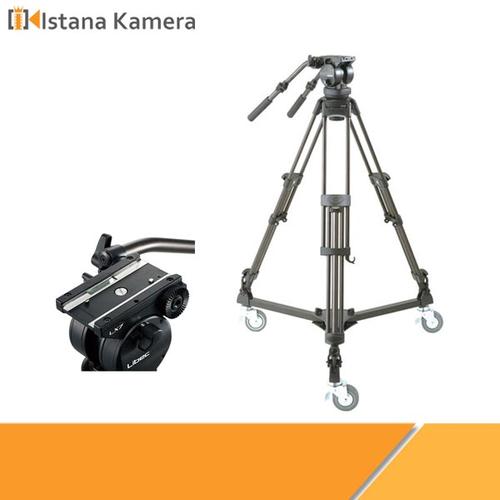 Promo Libec LX10 Aluminum Tripod + Head Dual Pan Handles and Spreader Dolly - LX10+DOLLY Cicil 0 ...