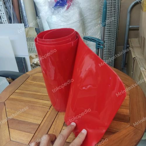 Jual PVC Curtain 2mm Merah / PVC Curtain strip Meteran /custom ...