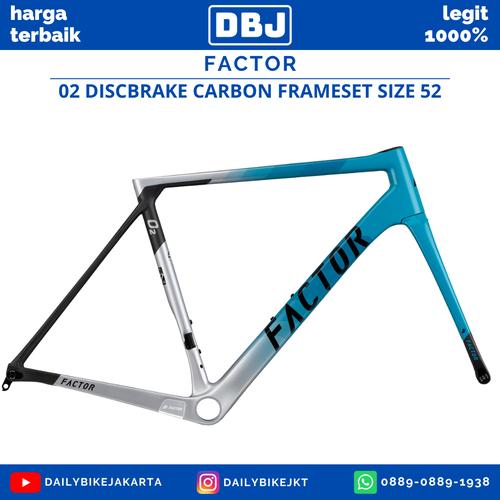 Jual FRAMESET SEPEDA ROADBIKE FACTOR 02 CARBON MIAMI BLUE DISC SIZE 52 ...