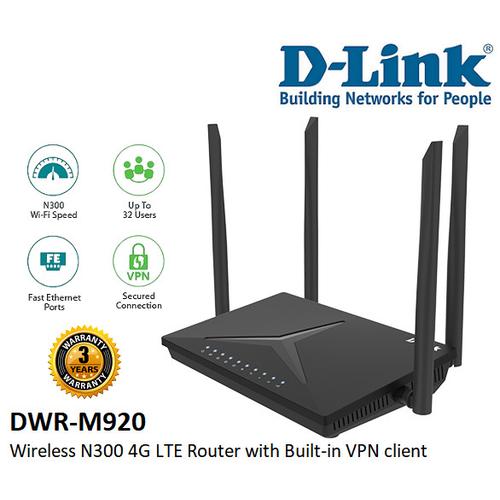 Jual D-LINK DWR-M920 Modem Router LTE 4G N300 300Mbps 4G LTE - Kota ...