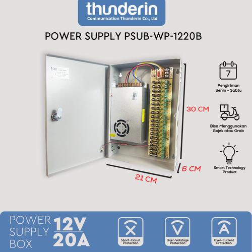 Jual THUNDERIN POWER SUPPLY 12V 20A BOX+KABEL POWER - PSU 20A - Jakarta ...