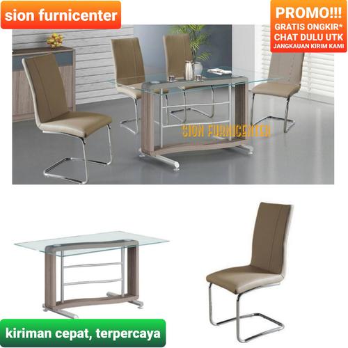 Jual meja makan 120 / meja makan minimalis 4 kursi/ meja makan kaca ...