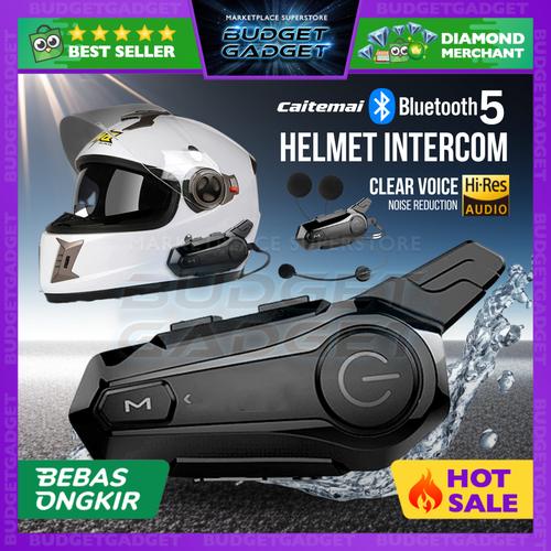 Promo Caitemay Intercom Helm Motor Headset Helmet Bluetooth 5.0 E1 ...