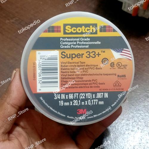 Jual isolasi scotch super 33 vinyl electrical tape 3M original ...